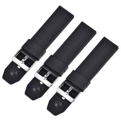 China Quick Release 22mm Soft Silicone Watch Band Strap ODM Watch Strap for sale