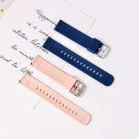 China Silicone 22mm Soft Rubber Watch Strap with Stainless Steel Buckle for sale