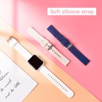 China Silicone 22mm Soft Rubber Watch Strap with Stainless Steel Buckle for sale