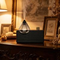 China Natural Beech Wood 2600mAh Lithium Battery Aroma Diffuser Machine with Cold-air Diffusion for 100cbm Coverage for sale