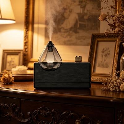 China Natural Beech Wood 2600mAh Lithium Battery Aroma Diffuser Machine with Cold-air Diffusion for 100cbm Coverage for sale
