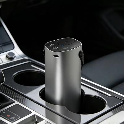 China Luxurious Alloy Car Aroma Diffuser with 2000mAh Battery Two-Fluid Atomization and Multi-Level Adjustment for sale