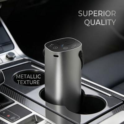 China Luxurious Alloy Car Aroma Diffuser with 2000mAh Battery Two-Fluid Atomization and Multi-Level Adjustment for sale