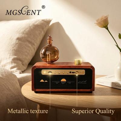 China Wood Aroma Diffuser Machine with Hand-polished Solid Wood Base, Cold-air Diffusion and 100cbm Coverage for Home and Office for sale