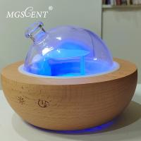 China Nordic Beech Hand Blown Glass Ultrasonic Aromatherapy Diffuser with Bluetooth Music for Commercial Spaces for sale