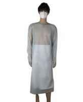China Safe and Affordable Disposable Plastic CPE Gowns With Thumb Loops for sale