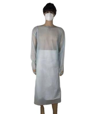 China Safe and Affordable Disposable Plastic CPE Gowns With Thumb Loops for sale