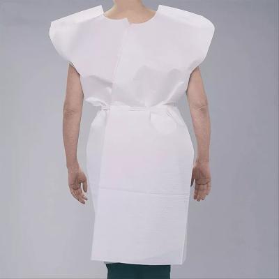 China Single Use Paper Exam Gown Without Sleeve For Patient Use for sale