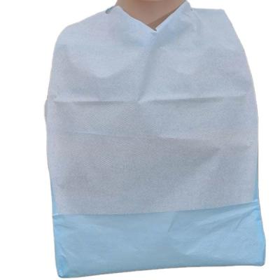 China Waterproof Disposable Bibs Non Woven Disposable PE Aprons for Adult Dental Hospital Patients and Senior Resident Home for sale