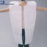 China Disposable Exam Patients Gown Single Use Paper Exam Gown Without Sleeve For Patient Use for sale