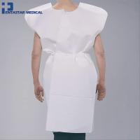 China Single Use Paper Exam Gown Without Sleeve For Patient Use for sale