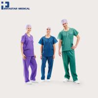 China Disposable Hospital Uniform Scrub Suit Nursing with Short Sleeve for sale