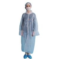 China Disposable Protective Visitor Coats PE Visitor Coats in Hospital or Laboratory for sale