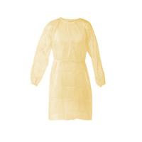 China Waterproof PP Non-woven Disposable Isolation Gown with Elastic or Knitted Cuffs for sale