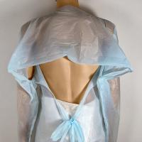 China Safe and Affordable Disposable Plastic CPE Gowns With Thumb Loops for sale