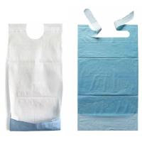 China Wholesale Disposable Adult Bibs Waterproof Adult Neckerchief Bib With PE Film for sale