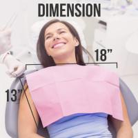 China Waterproof Pink  Disposable Consumable 3ply Scarf Apron Dental Bib for sale