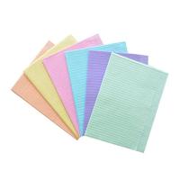 China Waterproof Pink  Disposable Consumable 3ply Scarf Apron Dental Bib for sale