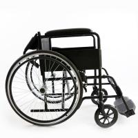 China Foldable Back Detachable Footrest Steel Manual Wheelchair for sale