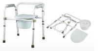 China Durable Medical Equipment Foldable Aluminum Commode Chair With Bedpan for sale