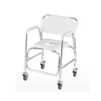 China Foldable  Durable Medical Equipment  Aluminum Commode Wheel Chair With Bedpan for sale