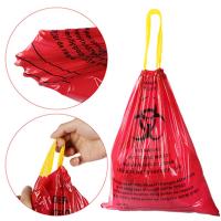 China Large Capacity Yellow Red Plastic Disposable Medical Biohazard Waste Bags for sale