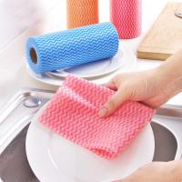 China Sustainable House Cleaning Accessories Non Woven Kitchen Paper Towels Roll for sale