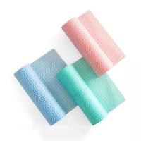 China Sustainable House Cleaning Accessories Non Woven Kitchen Paper Towels Roll for sale