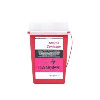 China Disposable Plastic Medical Sharps Container Sharps Container Biohazard Needle Disposal for sale