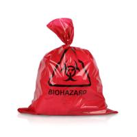 China Gravure Printing Infection Prevention Supplies Red Biohazard Disposable Waste Bag For Infectious Waste for sale