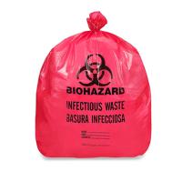 China Gravure Printing Infection Prevention Supplies Red Biohazard Disposable Waste Bag For Infectious Waste for sale