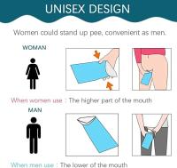 China 600cc Urine Bag Portable Pee Bag Disposable Camping Collection Emergency Urinal Bag for Men and Women for Travel Traffic jam for sale