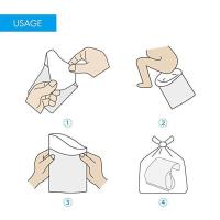 China 600cc Urine Bag Portable Pee Bag Disposable Camping Collection Emergency Urinal Bag for Men and Women for Travel Traffic jam for sale