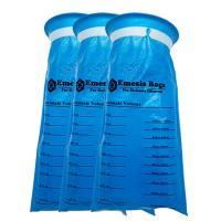 China Custom Disposable Emesis Bags Blue Car Nausea Bags Vomit Bags For Motion Travel for sale