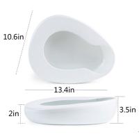 China Thick Bedpan for Women Men Bed Pan for Elderly Females Heavy Duty Bedpan for Men Hospital Home Bed Pan Emergency Device (White) for sale