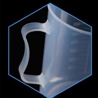 China PP Liquid Plastic Graduated Measuring Cups with Pitcher Handles 250ml 500ml (Pack of 6) for sale