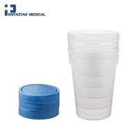 China 4OZ Plastic disposable medical lab specimen cup sample container urine cup specimen cups with screw on lids for sale