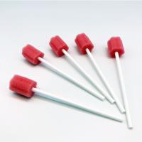 China Colorful Dental cleaning Sponge Individually Wraped Dentrifice Flavored Oral Swab Stick with Paper Stick for sale