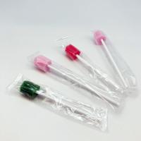 China Colorful Dental cleaning Sponge Individually Wraped Dentrifice Flavored Oral Swab Stick with Paper Stick for sale