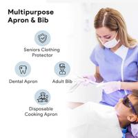 China China Factory 40x50cm Tie On Back Dental Bibs Apron Adult Bib For Patient,Elders In Nursing Home for sale