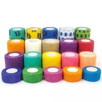 China Breathable Self Adhesive Colored Non-Woven Cohesive Bandage Vet Wrap Horse Hoof Elastic Bandage For Animals for sale