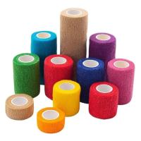 China Breathable Self Adhesive Colored Non-Woven Cohesive Bandage Vet Wrap Horse Hoof Elastic Bandage For Animals for sale