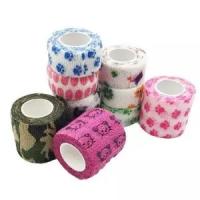 China Breathable Self Adhesive Colored Non-Woven Cohesive Bandage Vet Wrap Horse Hoof Elastic Bandage For Animals for sale