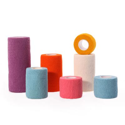 China Medical elastic bandage self-adhesive bandage customization colorful wound bandage for sale