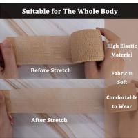 China Bulk Wholesale Custom Size Medical Supplies Non Woven Easy Tear Self Adhesive Vet Wrap Cohesive Elastic Bandage for sale