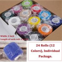 China Bulk Wholesale Custom Size Medical Supplies Non Woven Easy Tear Self Adhesive Vet Wrap Cohesive Elastic Bandage for sale