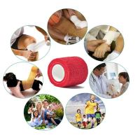China Bulk Wholesale Custom Size Medical Supplies Non Woven Easy Tear Self Adhesive Vet Wrap Cohesive Elastic Bandage for sale
