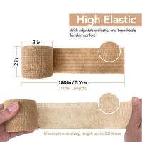 China Self Adherent Medical Tape Flexible Breathable First Aid Gauze for sale