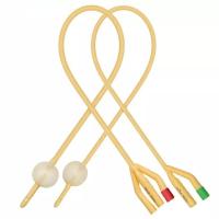 China Hospital Urine Catheter Latex Foley Ureteral Catheter Smooth 3 Way or 2 Way Latex Foley Catheter Latex for sale