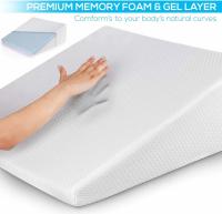 China Cooling Gel Bed Wedge Pillow Memory Foam For Sleeping And Reading for sale